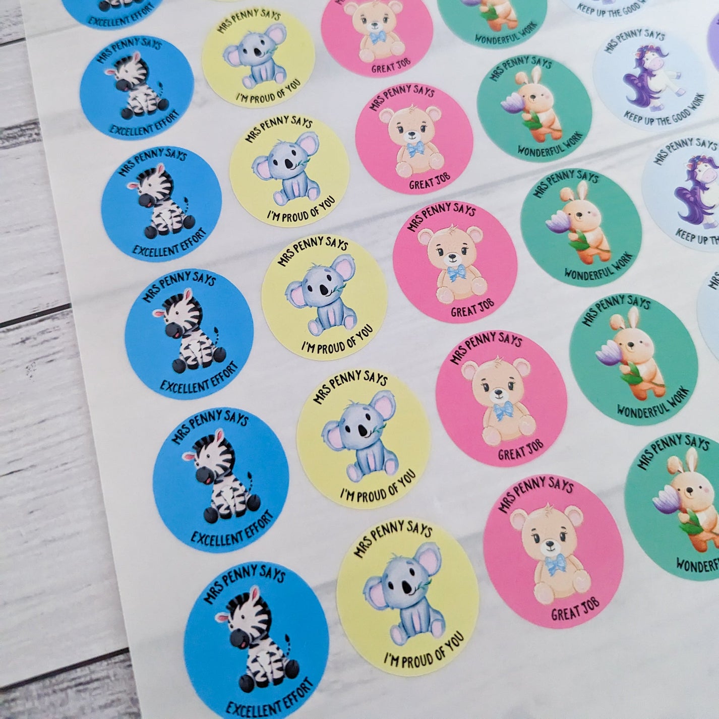 Personalised Teacher Stickers - Set of 48 Stickers – E&L Designs ...