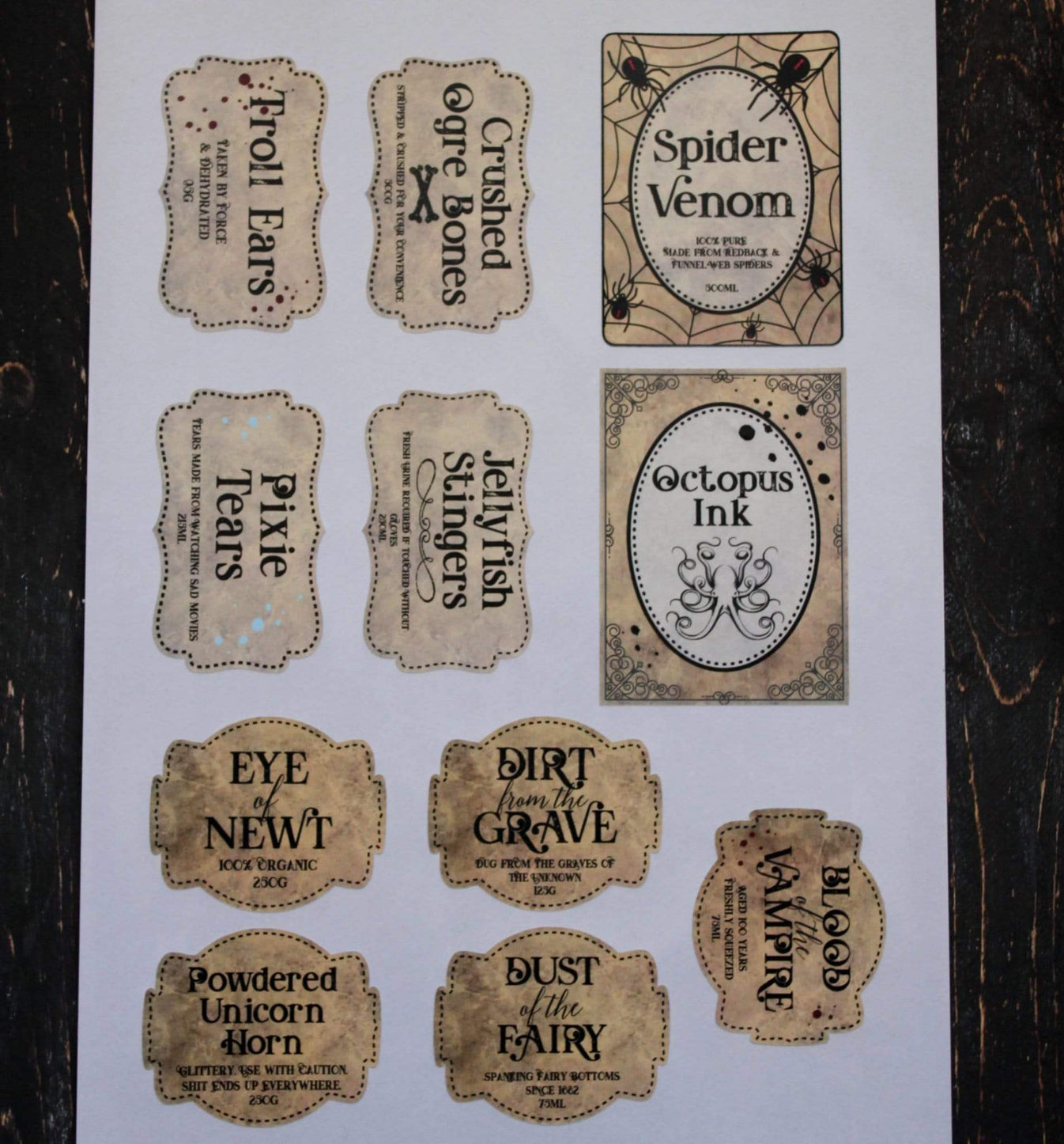 DIY Spooky Halloween Jar Labels - Set of 11 Stickers – E&L Designs ...