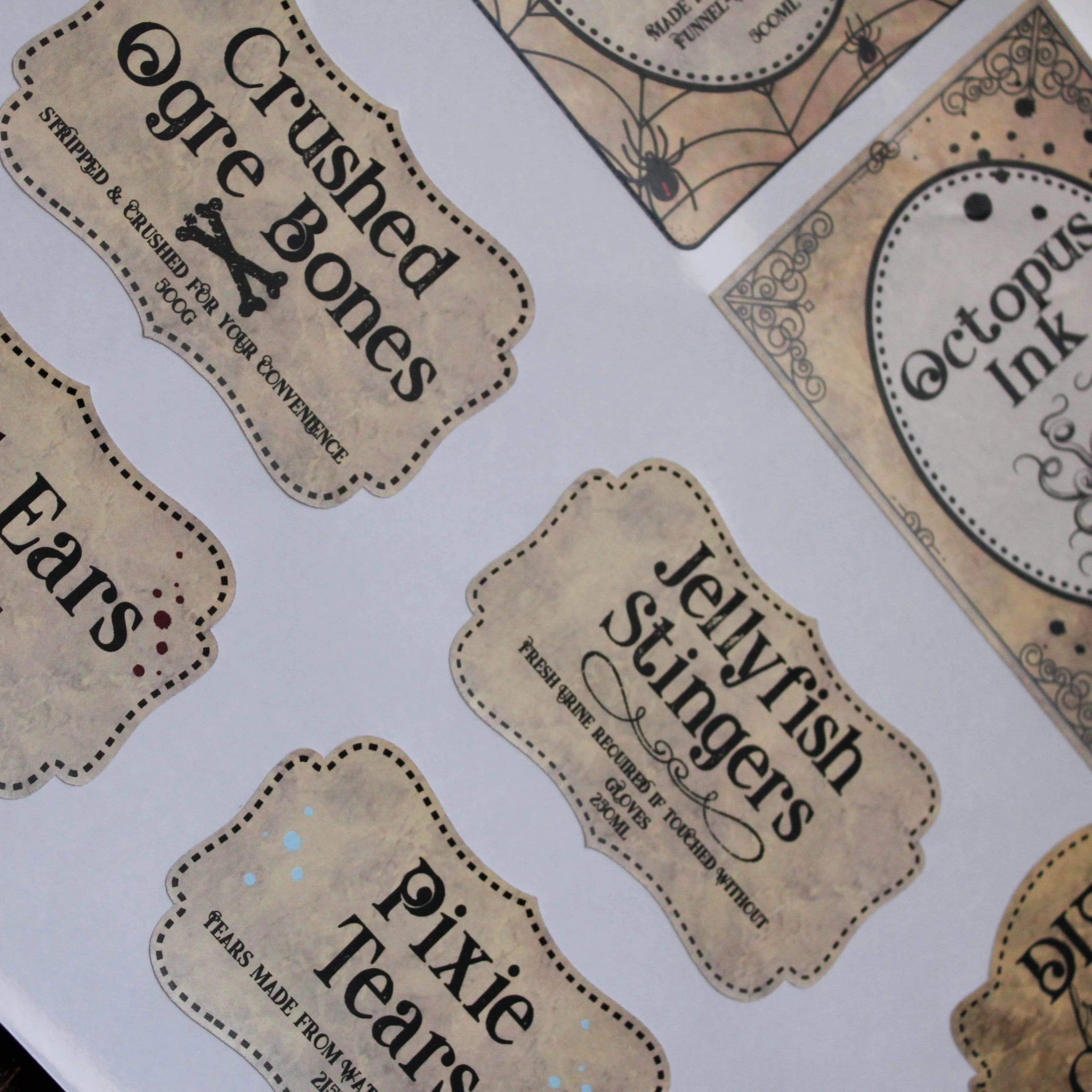 DIY Spooky Halloween Jar Labels - Set of 11 Stickers – E&L Designs ...